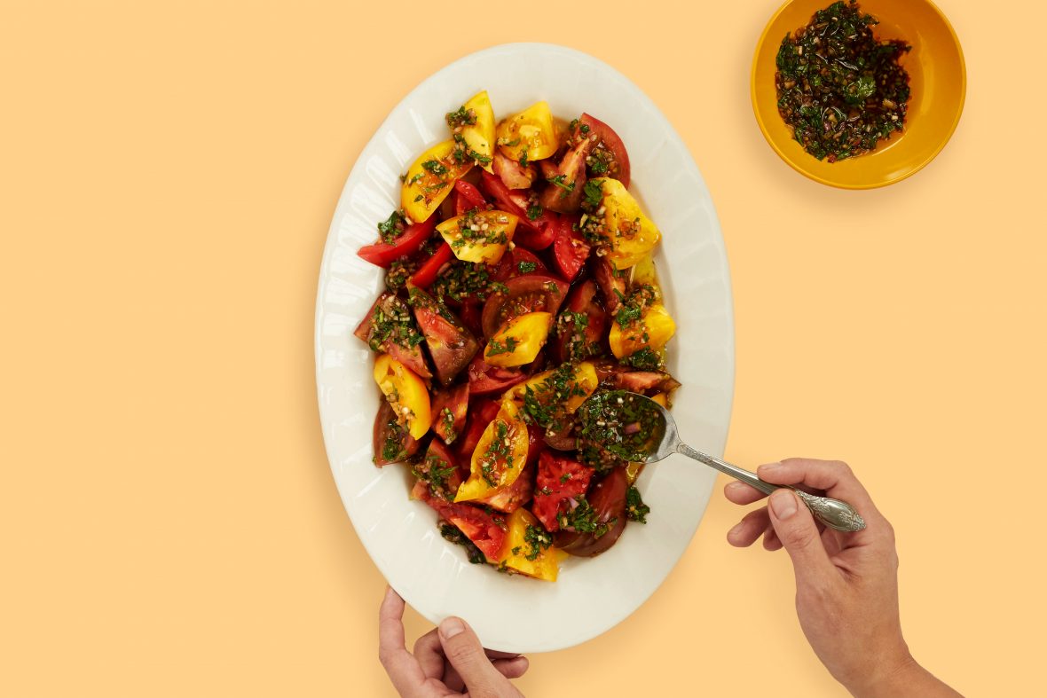 Assiette de tomates originelles